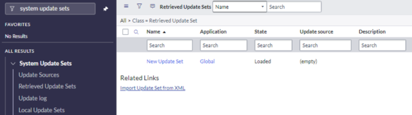 ServiceNow Update sets